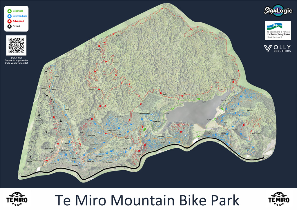 A New Map for the Te Miro Mountain Bike Park | Volly Solutions